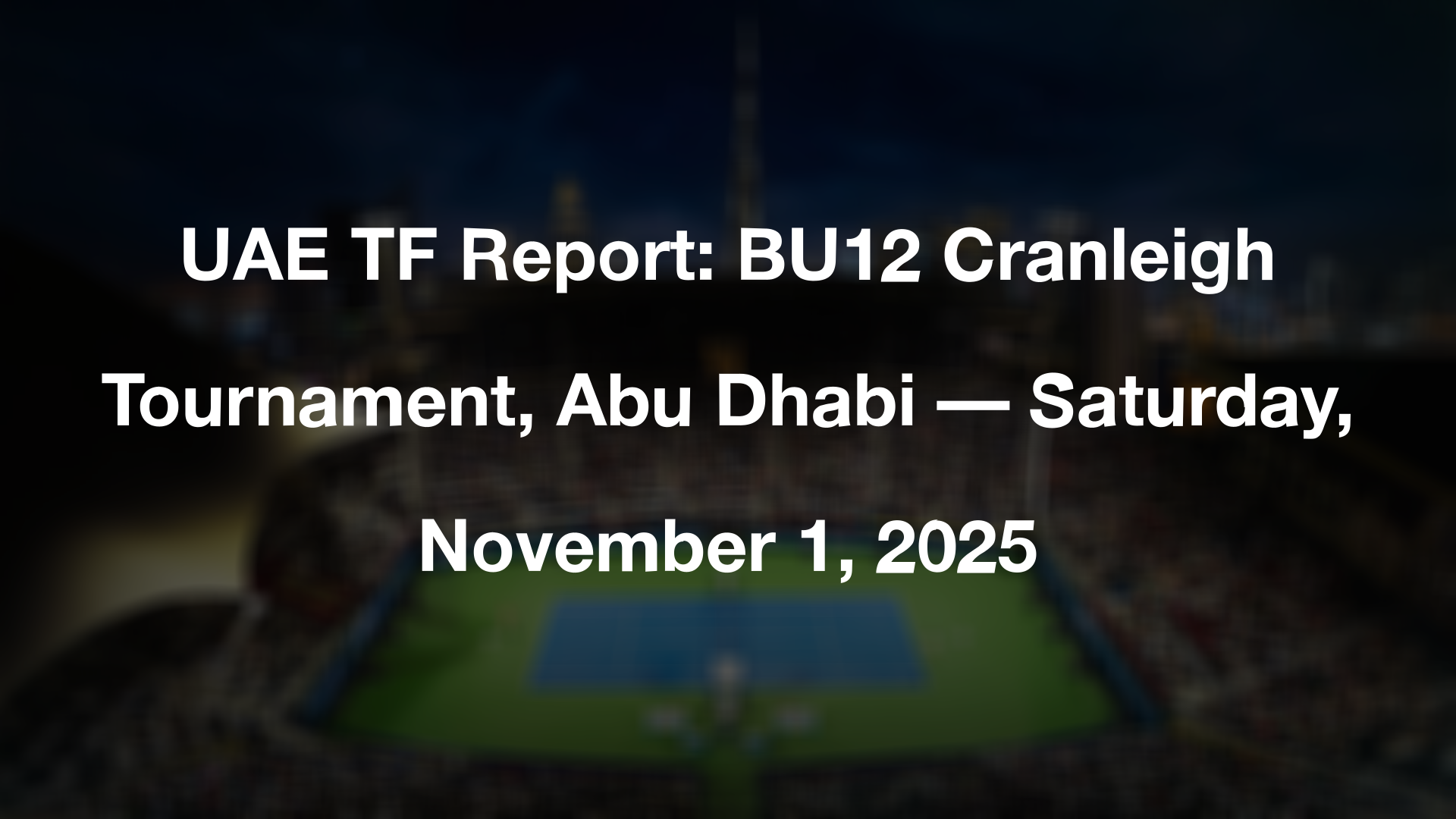 UAE Tennis Federation